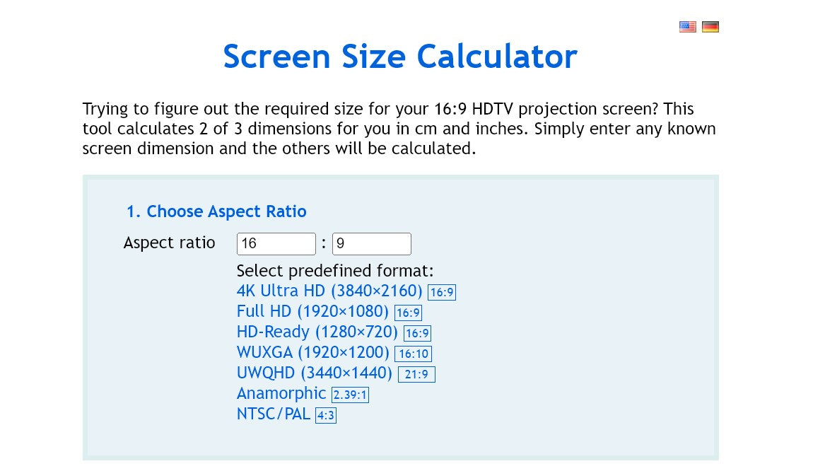 Projector Screen Size Calculator - Handy Tool for Event Producers – Big ...